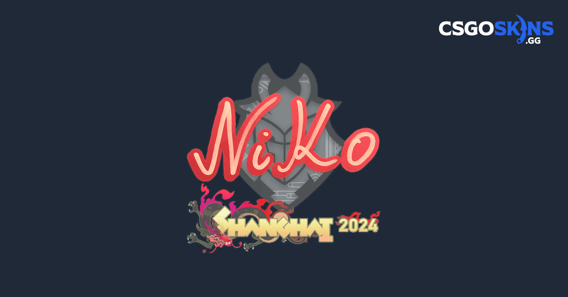Sticker | NiKo | Shanghai 2024 - CSGOSKINS.GG