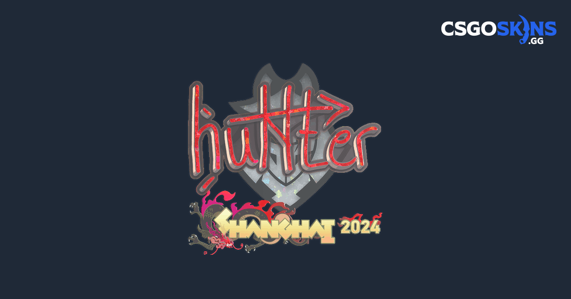 Sticker | huNter- (Glitter) | Shanghai 2024 - CSGOSKINS.GG