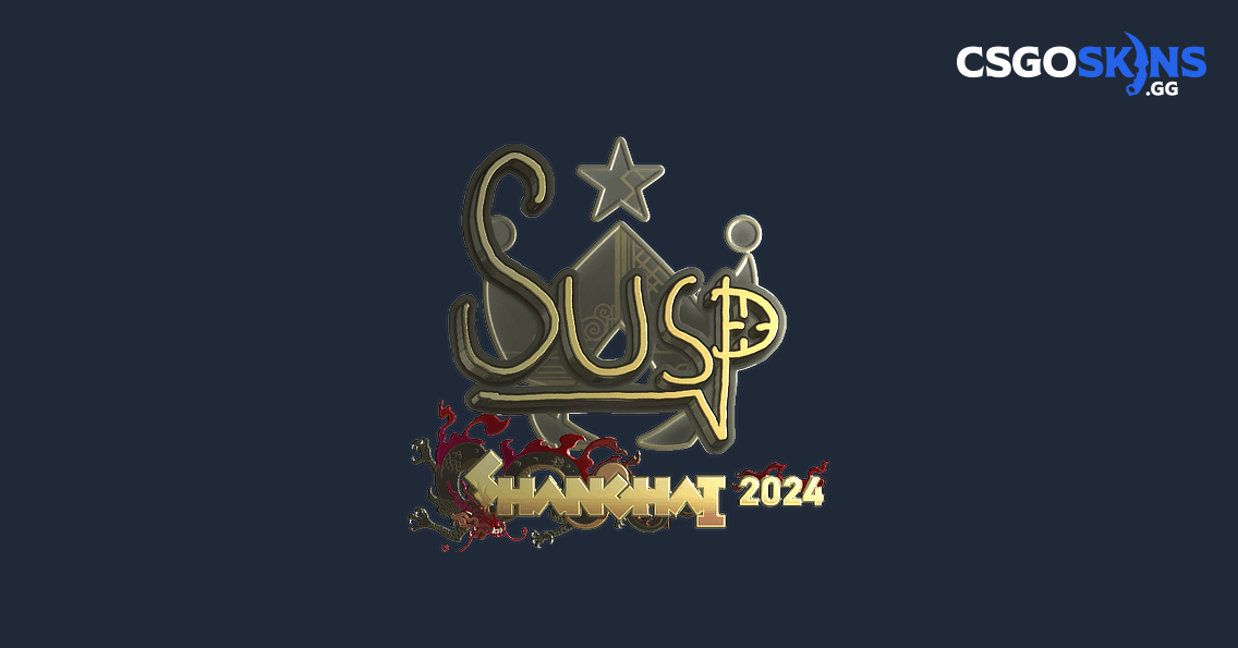Sticker | susp (Gold) | Shanghai 2024 - CSGOSKINS.GG