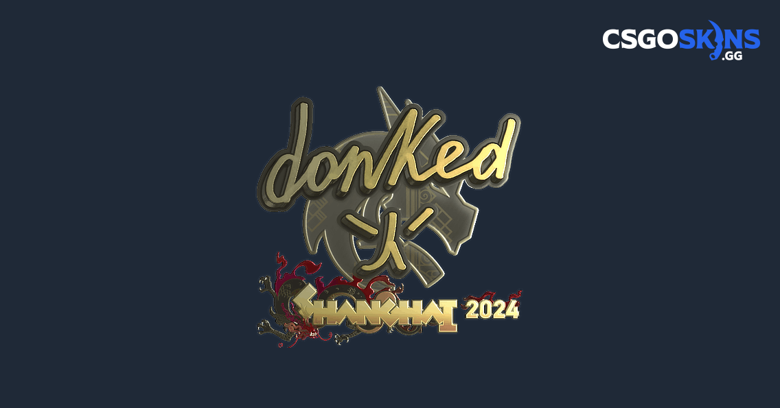 Sticker | donk (Gold) | Shanghai 2024 - CSGOSKINS.GG