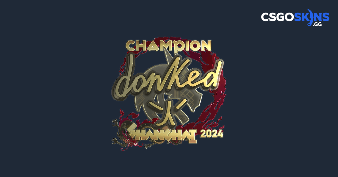 Sticker | donk (Gold, Champion) | Shanghai 2024 - CSGOSKINS.GG