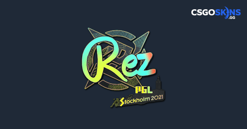 Sticker | REZ (Holo) | Stockholm 2021 - CSGOSKINS.GG