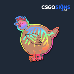 Sticker | Poorly Drawn Chicken (Holo) - CSGOSKINS.GG