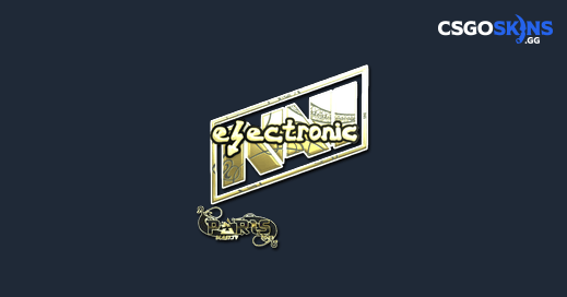 Sticker | electronic (Gold) | Paris 2023 - CSGOSKINS.GG