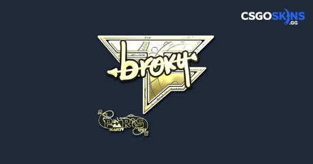 Sticker | broky (Gold) | Paris 2023 - CSGOSKINS.GG