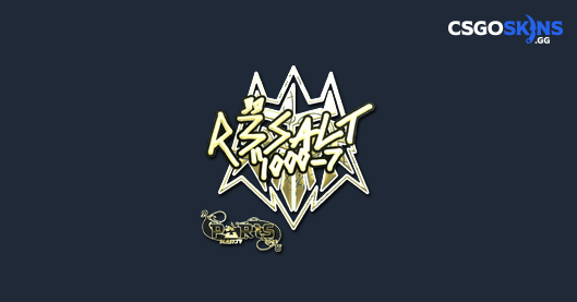 Sticker | r3salt (Gold) | Paris 2023 - CSGOSKINS.GG