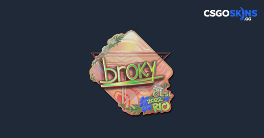 Sticker | broky (Holo) | Rio 2022 - CSGOSKINS.GG