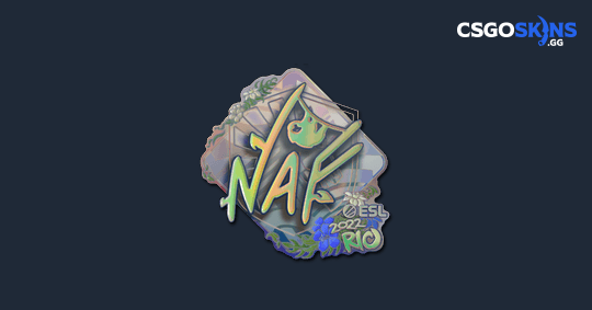 Sticker | NAF (Holo) | Rio 2022 - CSGOSKINS.GG