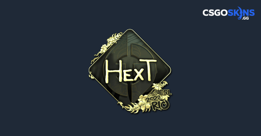 Sticker | HexT (Gold) | Rio 2022 - CSGOSKINS.GG