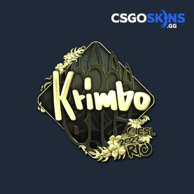 Sticker | Krimbo (Gold) | Rio 2022 - CSGOSKINS.GG