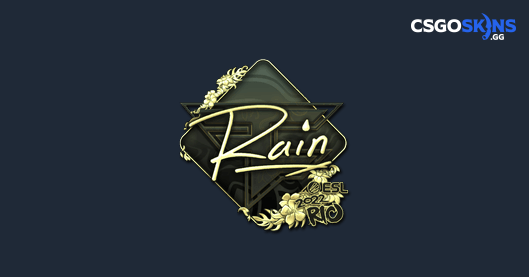 Sticker | rain (Gold) | Rio 2022 - CSGOSKINS.GG