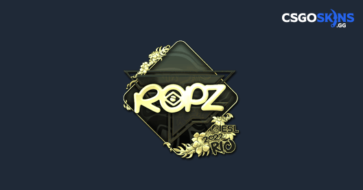 Sticker | ropz (Gold) | Rio 2022 - CSGOSKINS.GG
