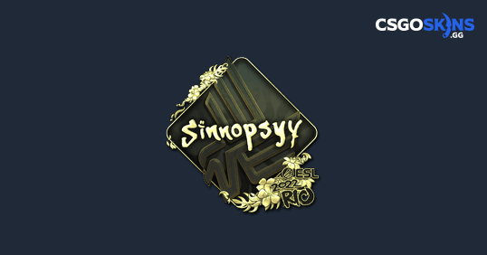 Sticker | sinnopsyy (Gold) | Rio 2022 - CSGOSKINS.GG
