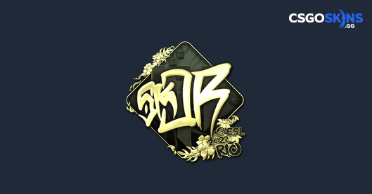Sticker | sk0R (Gold) | Rio 2022 - CSGOSKINS.GG
