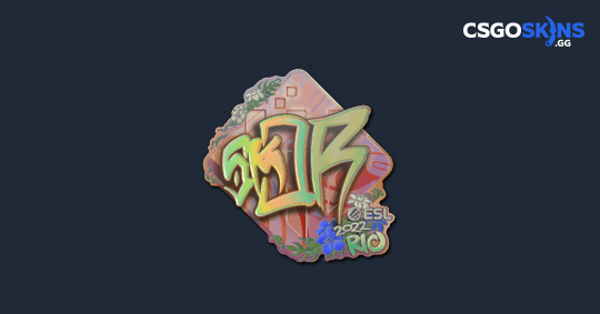 Sticker | sk0R (Holo) | Rio 2022 - CSGOSKINS.GG