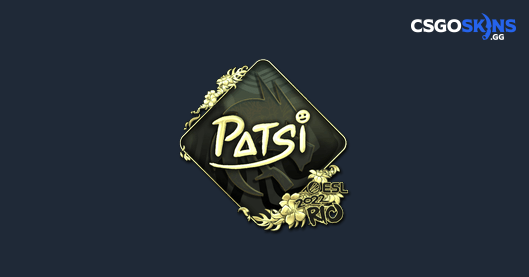 Sticker | Patsi (Gold) | Rio 2022 - CSGOSKINS.GG