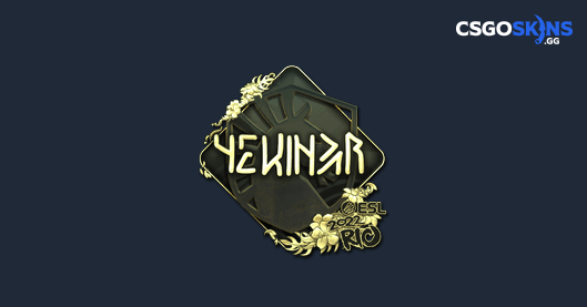 Sticker | YEKINDAR (Gold) | Rio 2022 - CSGOSKINS.GG