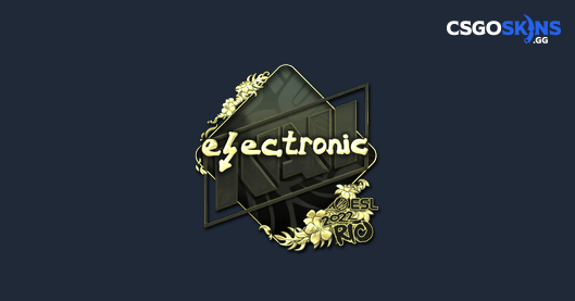 Sticker | electronic (Gold) | Rio 2022 - CSGOSKINS.GG