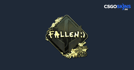 Sticker | FalleN (Gold) | Rio 2022 - CSGOSKINS.GG