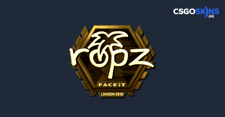 Sticker | ropz (Gold) | London 2018 - CSGOSKINS.GG