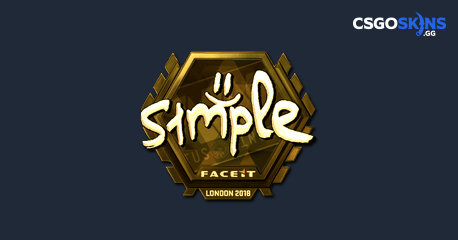 Sticker | s1mple (Gold) | London 2018 - CSGOSKINS.GG