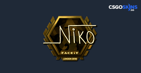 Sticker | niko (Gold) | London 2018 - CSGOSKINS.GG