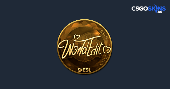 Sticker | WorldEdit (Gold) | Katowice 2019 - CSGOSKINS.GG