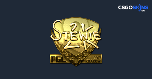 Sticker | Stewie2K (Gold) | Krakow 2017 - CSGOSKINS.GG