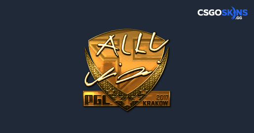 Sticker | allu (Gold) | Krakow 2017 - CSGOSKINS.GG
