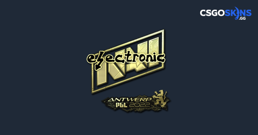 Sticker | electronic (Gold) | Antwerp 2022 - CSGOSKINS.GG