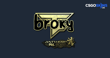 Sticker | broky (Gold) | Antwerp 2022 - CSGOSKINS.GG