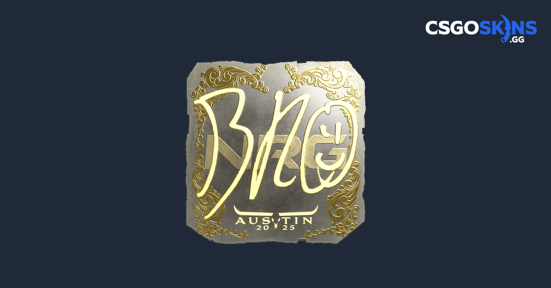 Sticker | br0 (Gold) | Austin 2025 - CSGOSKINS.GG