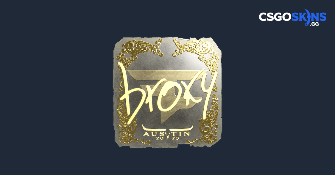 Sticker | broky (Gold) | Austin 2025 - CSGOSKINS.GG