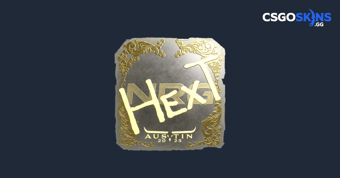 Sticker | HexT (Gold) | Austin 2025 - CSGOSKINS.GG