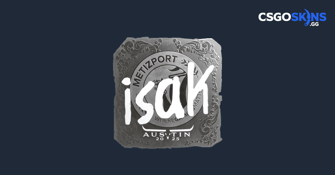 Sticker | isak (Foil) | Austin 2025 - CSGOSKINS.GG