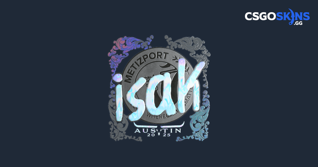 Sticker | isak (Holo) | Austin 2025 - CSGOSKINS.GG