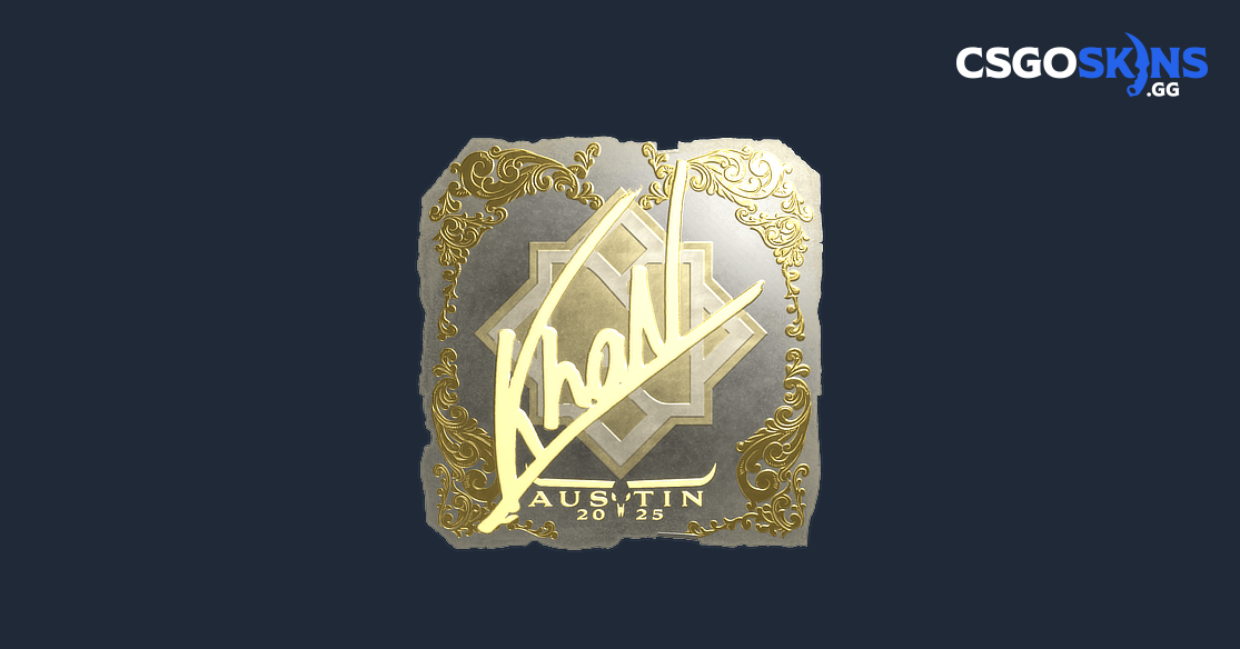 Sticker | khaN (Gold) | Austin 2025 - CSGOSKINS.GG