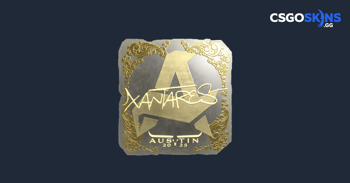 Sticker | XANTARES (Gold) | Austin 2025 - CSGOSKINS.GG
