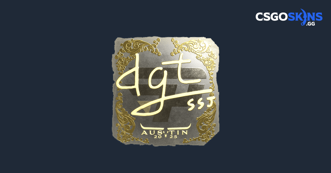 Sticker | dgt (Gold) | Austin 2025 - CSGOSKINS.GG