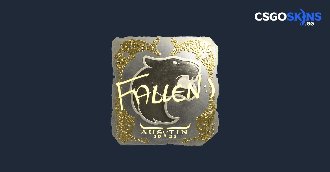 Sticker | FalleN (Gold) | Austin 2025 - CSGOSKINS.GG