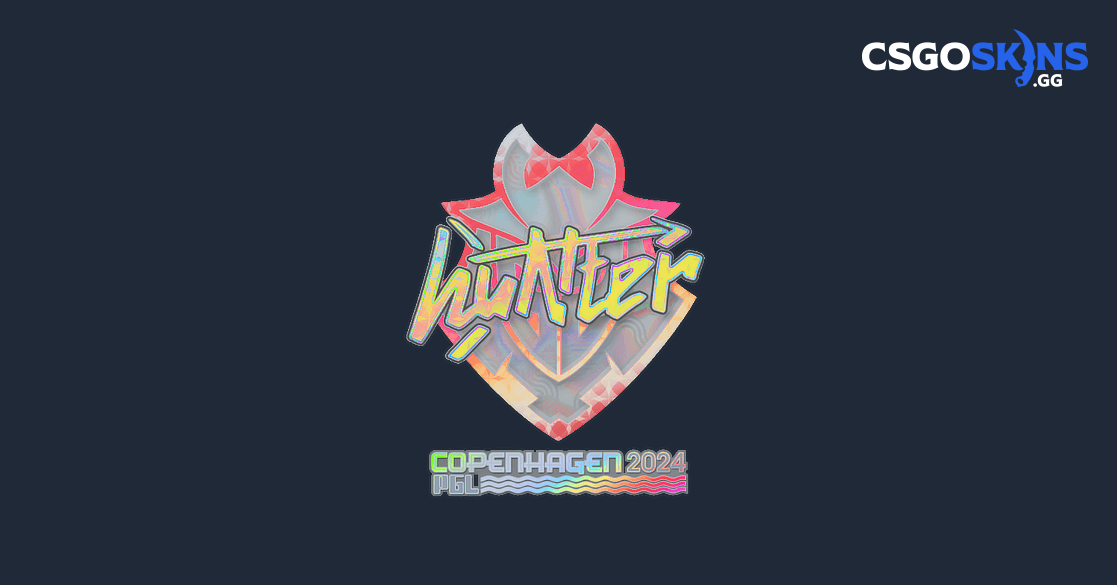 Sticker | huNter- (Holo) | Copenhagen 2024 - CSGOSKINS.GG