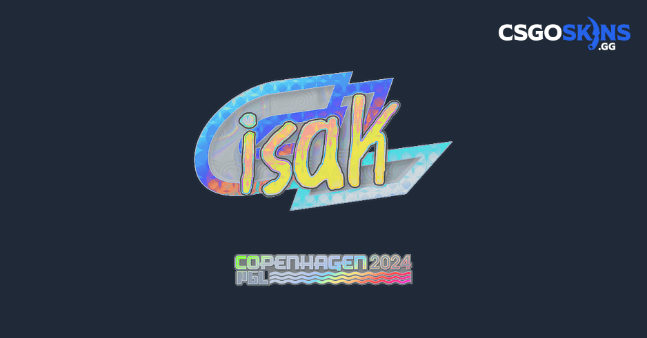 Sticker | isak (Holo) | Copenhagen 2024 - CSGOSKINS.GG