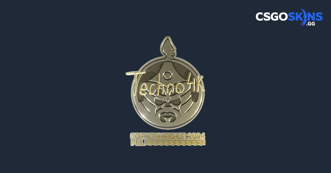 Sticker | Techno4K (Gold) | Copenhagen 2024 - CSGOSKINS.GG