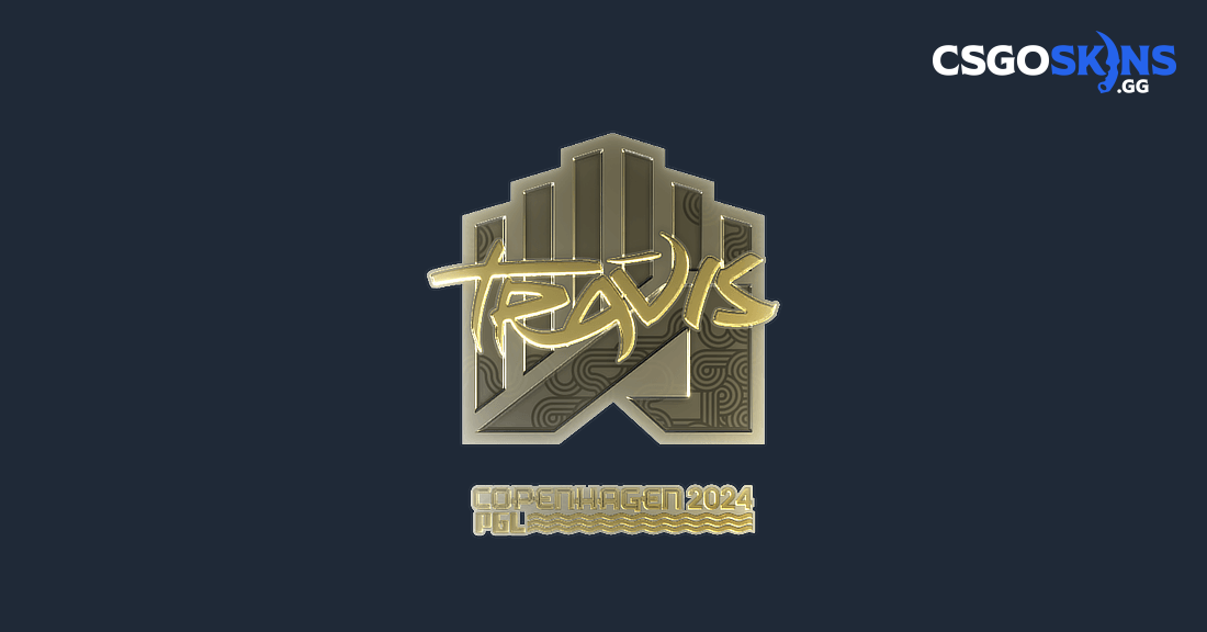 Sticker | TRAVIS (Gold) | Copenhagen 2024 - CSGOSKINS.GG