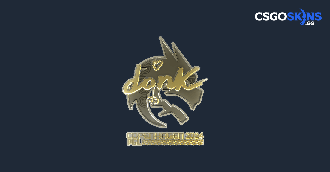 Sticker | donk (Gold) | Copenhagen 2024 - CSGOSKINS.GG