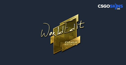 Sticker | WorldEdit (Gold) | Boston 2018 - CSGOSKINS.GG
