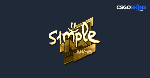 Sticker | s1mple (Gold) | Boston 2018 - CSGOSKINS.GG