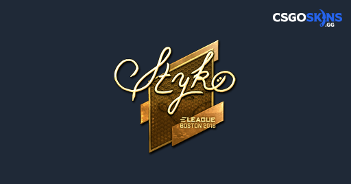 Sticker | STYKO (Gold) | Boston 2018 - CSGOSKINS.GG