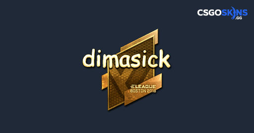 Sticker | dimasick (Gold) | Boston 2018 - CSGOSKINS.GG
