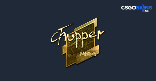 Sticker | chopper (Gold) | Boston 2018 - CSGOSKINS.GG
